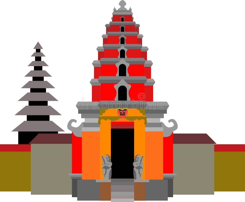 Hinduisme Temple Worship Building Vector Stock Vector - Illustration of ...