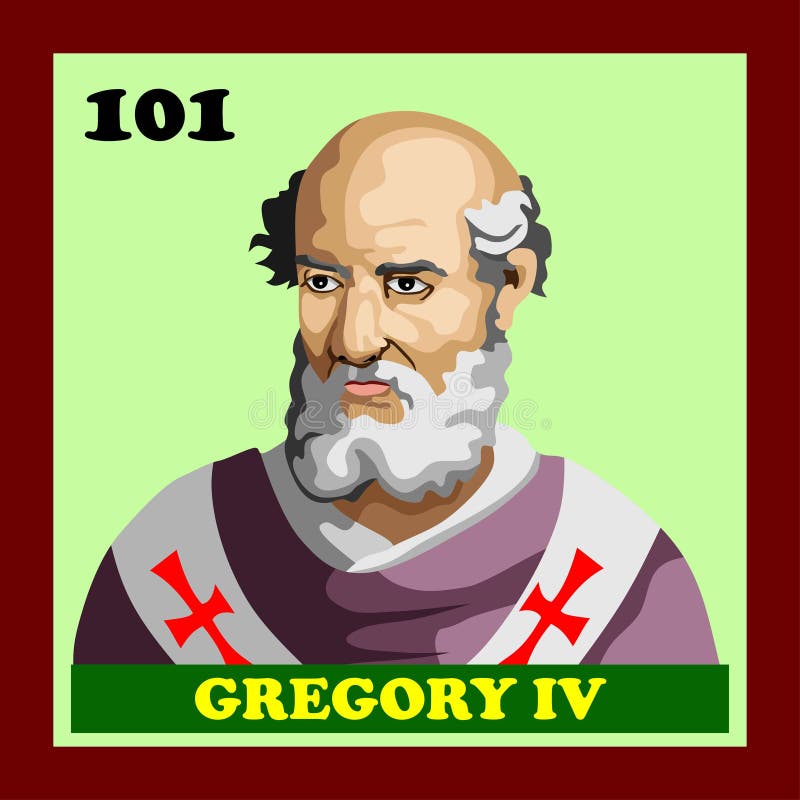 101st Catholic Church Pope Gregory IV Stock Vector - Illustration of ...