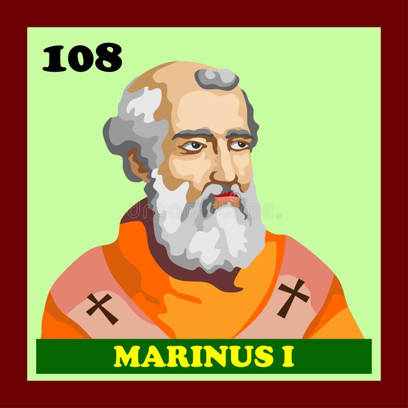 108th Catholic Church Pope Marinus I Stock Vector - Illustration of ...