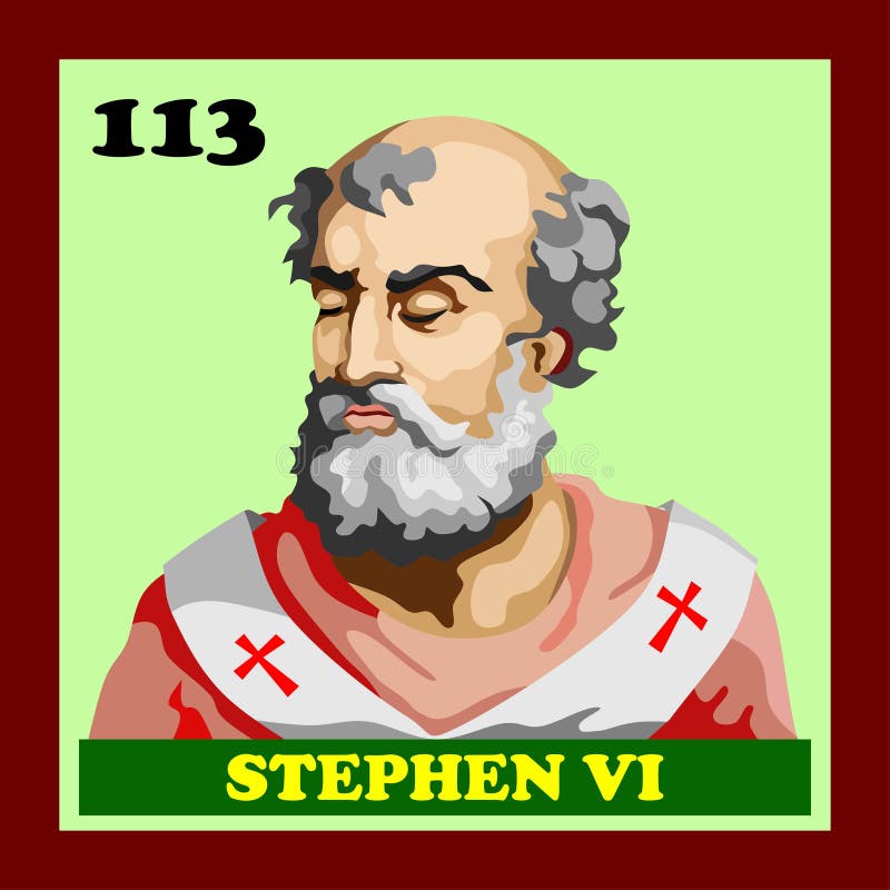 113th Catholic Church Pope Stephen VI Stock Vector - Illustration of ...