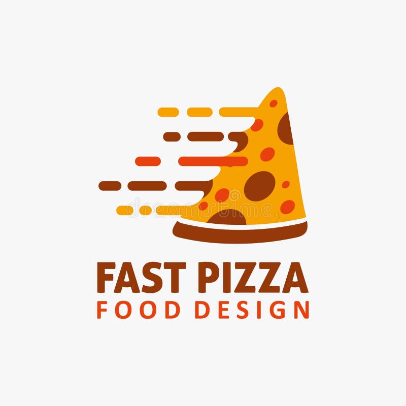 Fast pizza logo design stock vector. Illustration of internet - 236927858