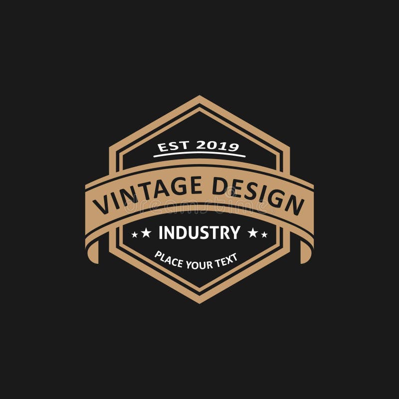 Vintage logo design stock vector. Illustration of label - 236927900