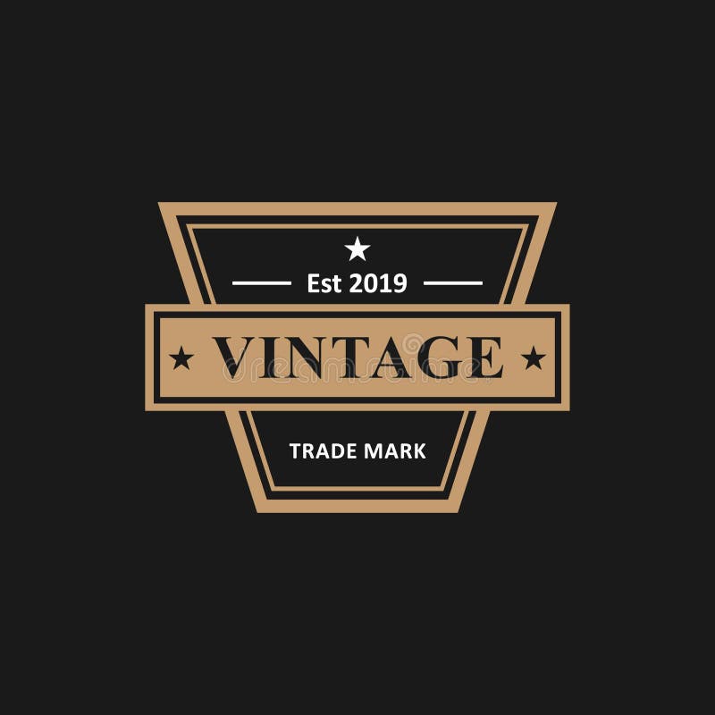 Vintage logo design stock vector. Illustration of elegant - 236927988