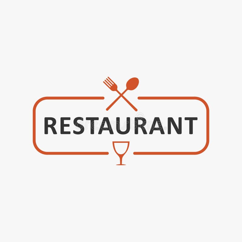 Simple Restaurant Logo Design Stock Vector - Illustration of eating ...