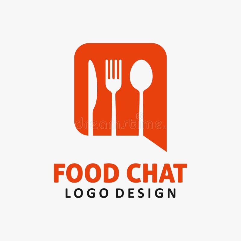 Food chat logo design stock vector. Illustration of culinary - 236927963