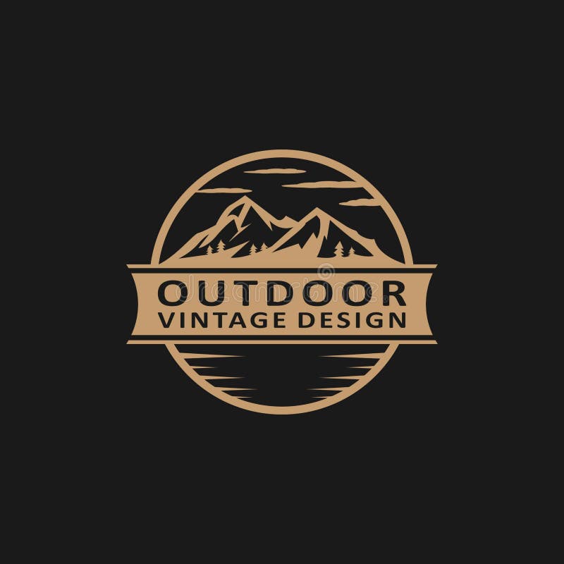 Vintage Outdoor Logo Design Stock Vector - Illustration of company ...