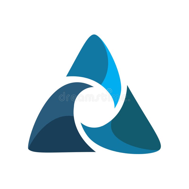 Triangle Swirl Color Shape Logo Design Stock Vector - Illustration of ...