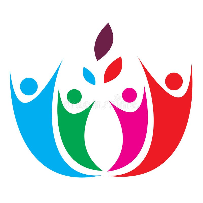 Creative Full Color Active Community Logo Design Stock Vector ...