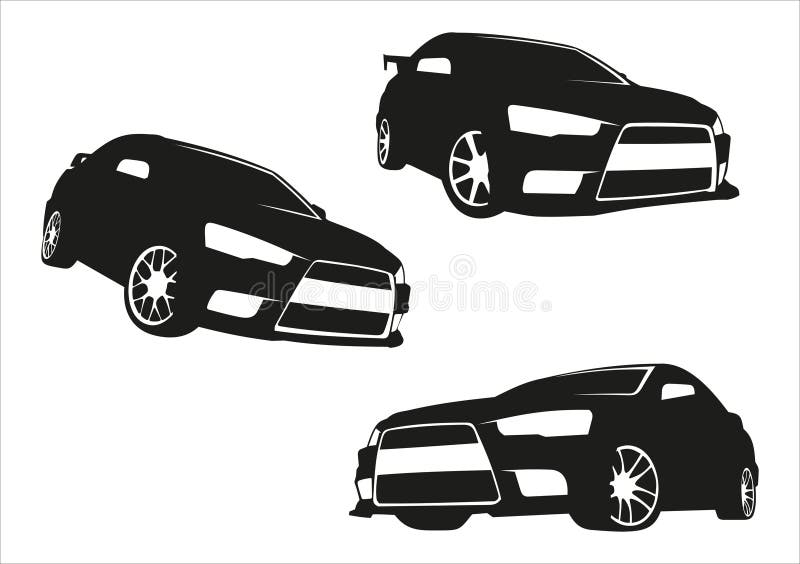 A Set of Vector Car Layouts. Stock Vector - Illustration of huracan ...