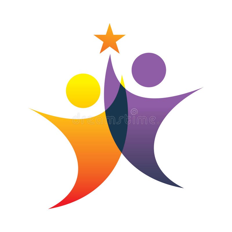 People Partner Star Logo Design Stock Vector - Illustration of media ...