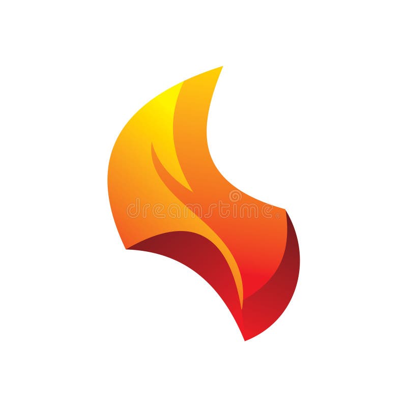 Fire Flame Sharp Art Shape Logo Design Stock Vector - Illustration of ...