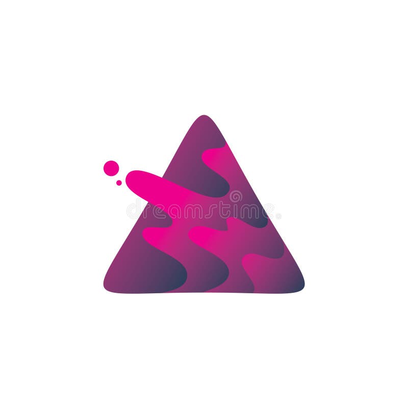 Triangle Color Splash Fluid Logo Design Stock Vector - Illustration of ...