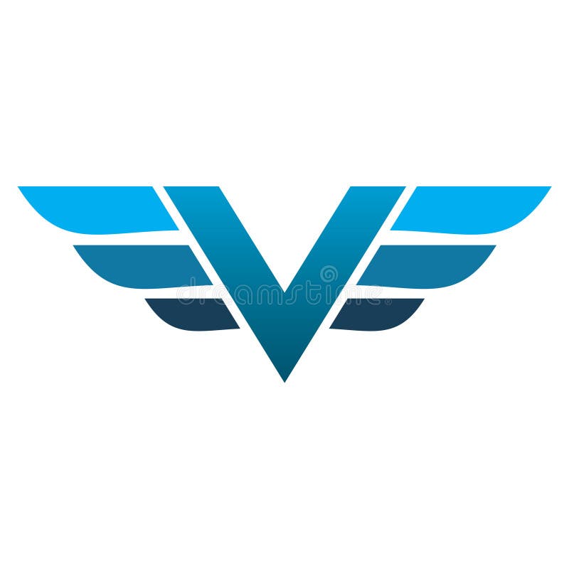 Initial Letter V Wing Logo Design Stock Vector - Illustration of brand ...
