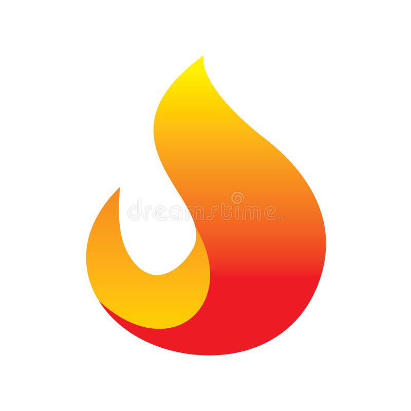 Bright Color Shape Fire Flame Logo Design Stock Vector - Illustration ...