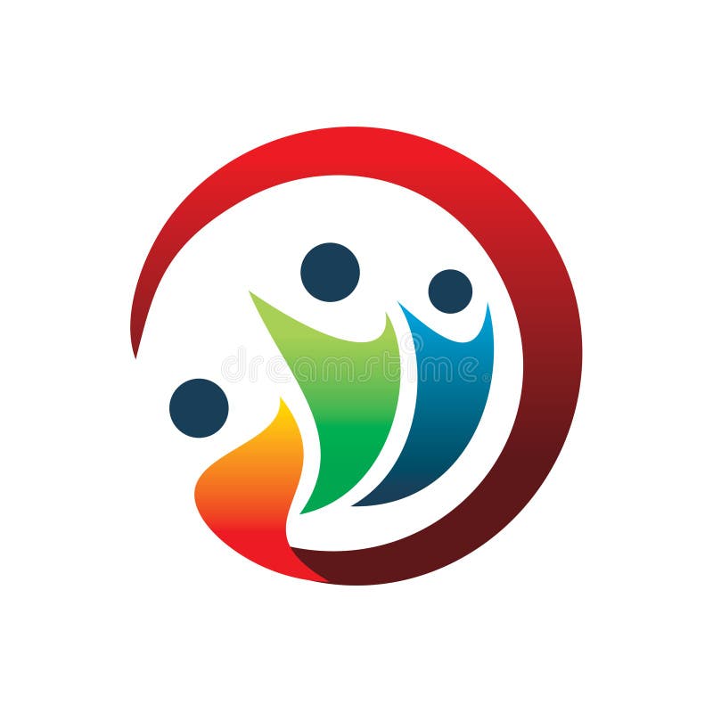 Circle Full Color People Community Logo Design Stock Vector ...