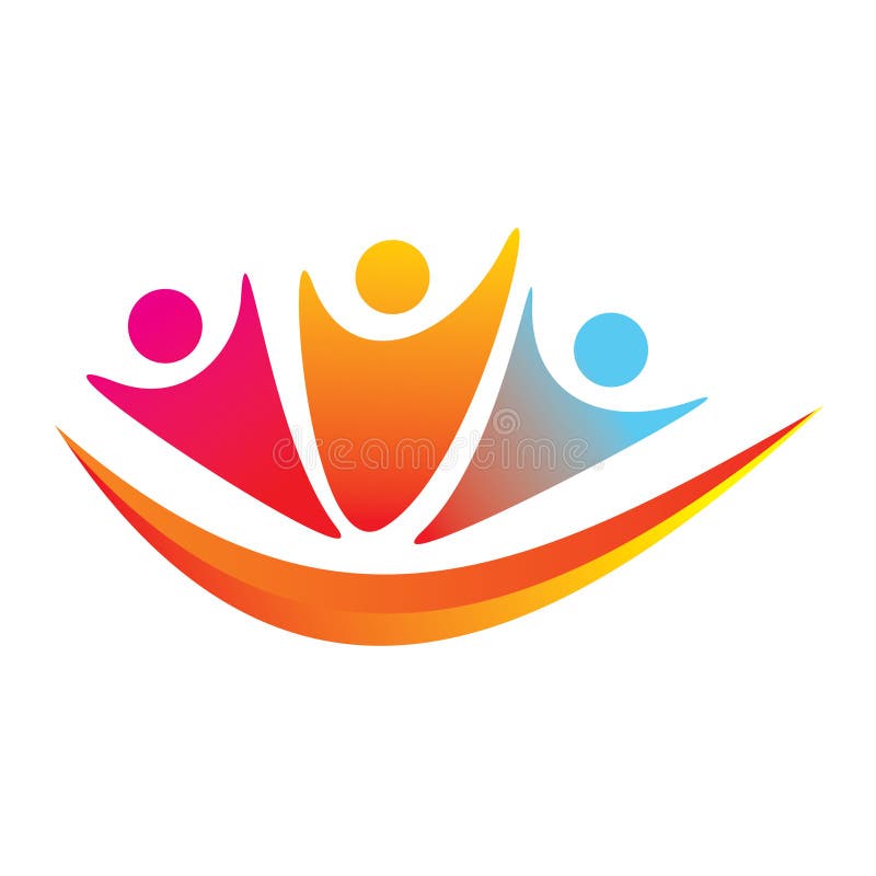 Full Color Community Human Group Logo Design Stock Vector ...