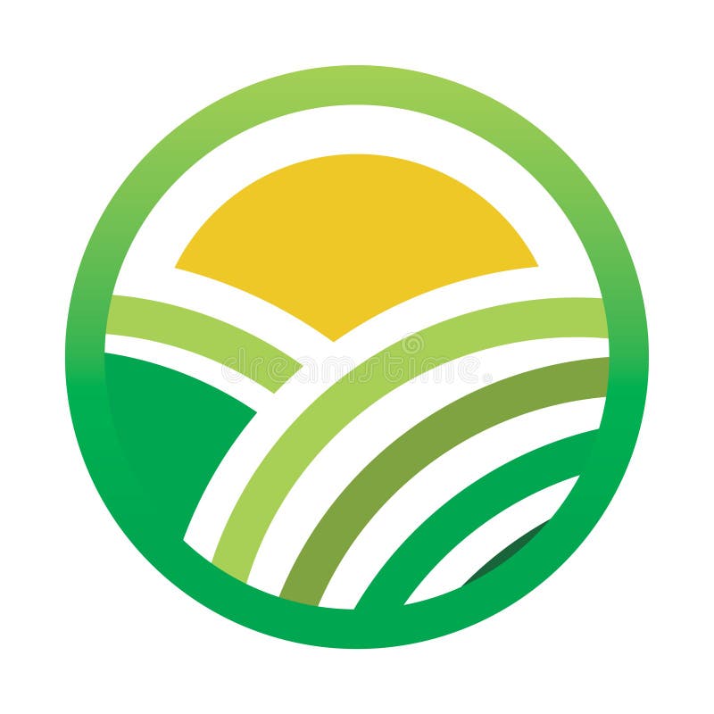 Green Circle Nature Land Logo Design Stock Vector - Illustration of ...