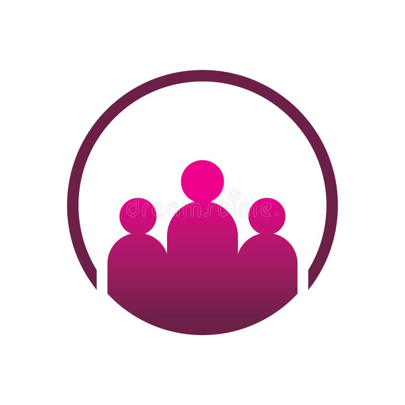 People Profile Circle Color Logo Design Stock Vector - Illustration of ...