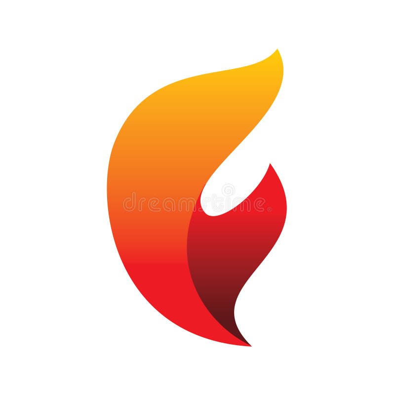 Initial Letter F Fire Flame Logo Design Stock Vector - Illustration of ...