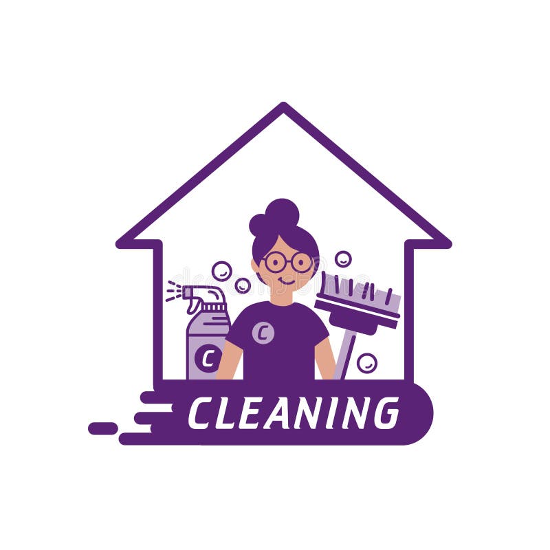 Cleaning Service. Women Maid Icon Stock Vector - Illustration of icon ...