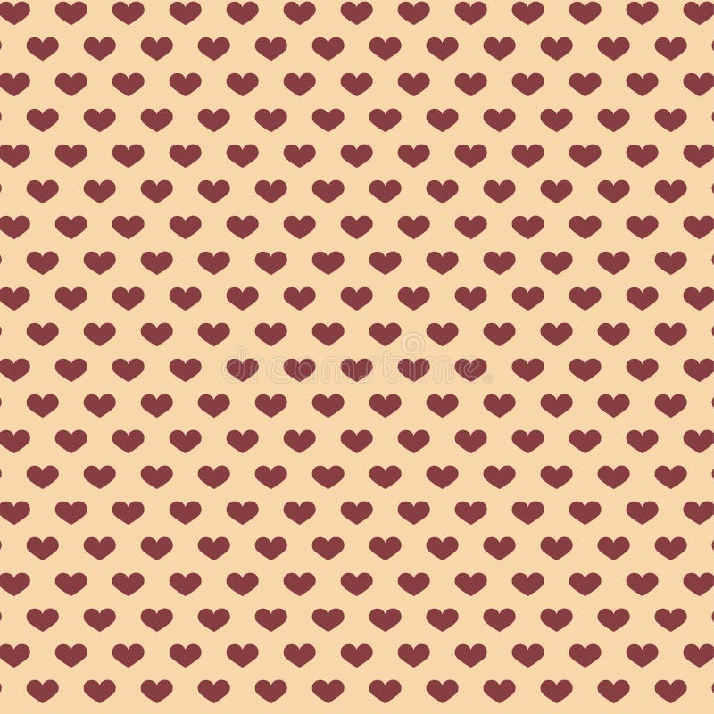 Red Hearts, Beige Background. Stock Illustration - Illustration of ...