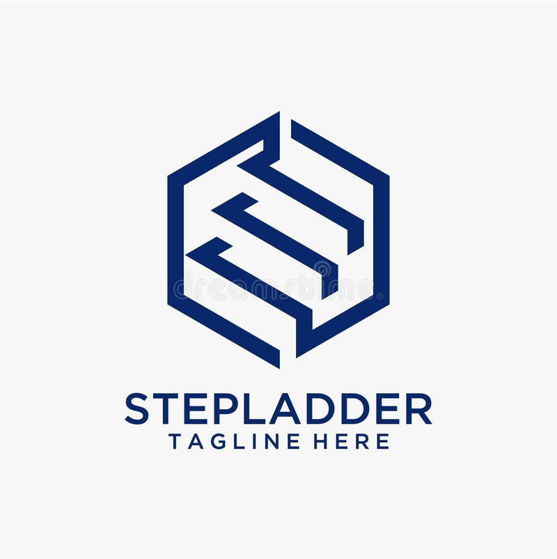 Step ladder logo design stock vector. Illustration of ideas - 237362196
