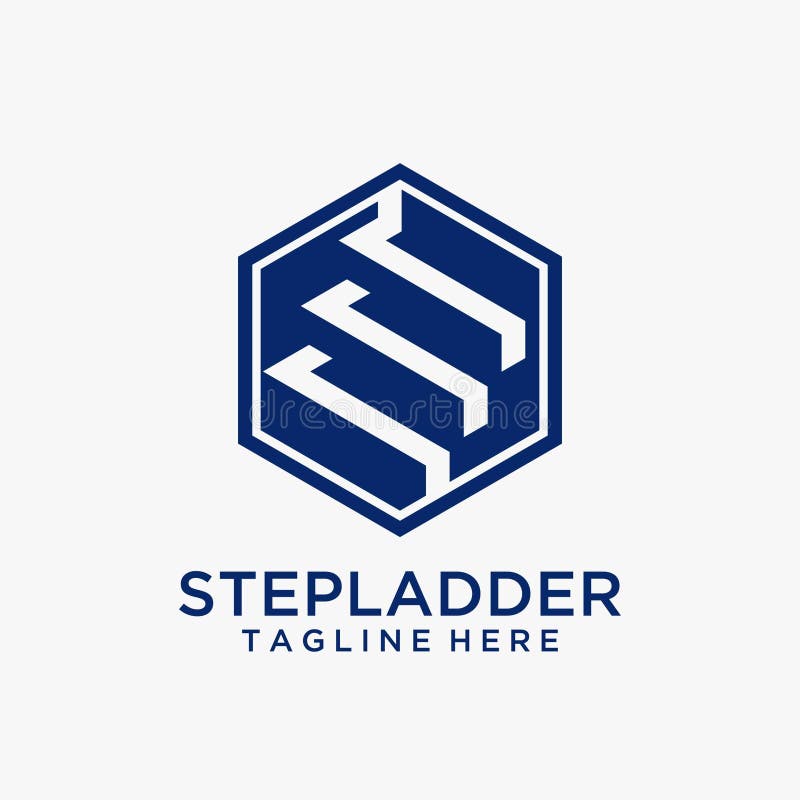 Step ladder logo design stock vector. Illustration of icon - 237362199