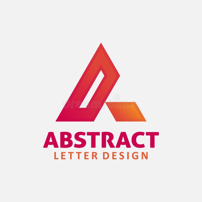Letter a Abstract Logo Design Stock Vector - Illustration of identity ...