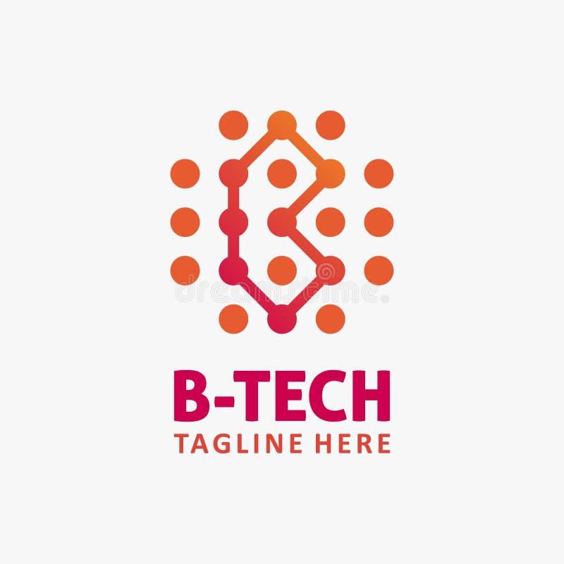 Letter B Wire Tech Logo Design Stock Vector - Illustration of ...