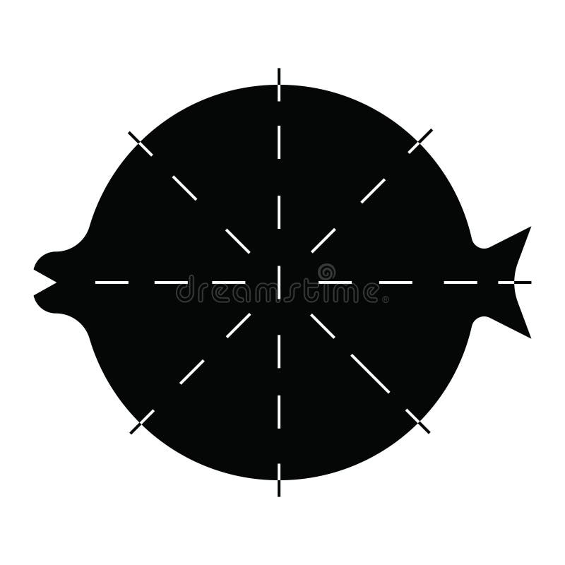 Solid fish icon vector stock vector. Illustration of outline - 237361473