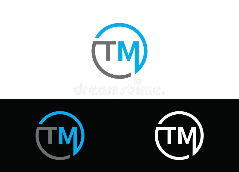 Initial Letter TM Logo or Icon Design Vector Image Template Stock ...