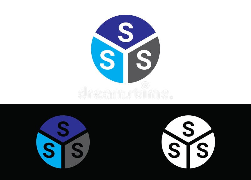 Initial Letter SSS Logo or Icon Design Vector Image Template Stock ...