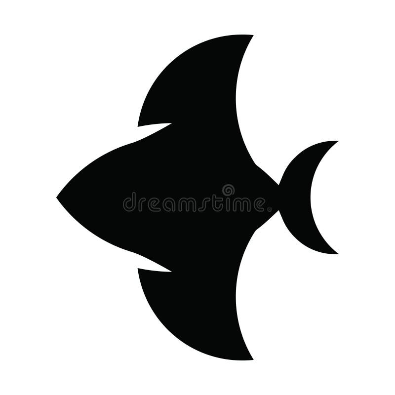 Solid fish icon vector stock vector. Illustration of outline - 237361473