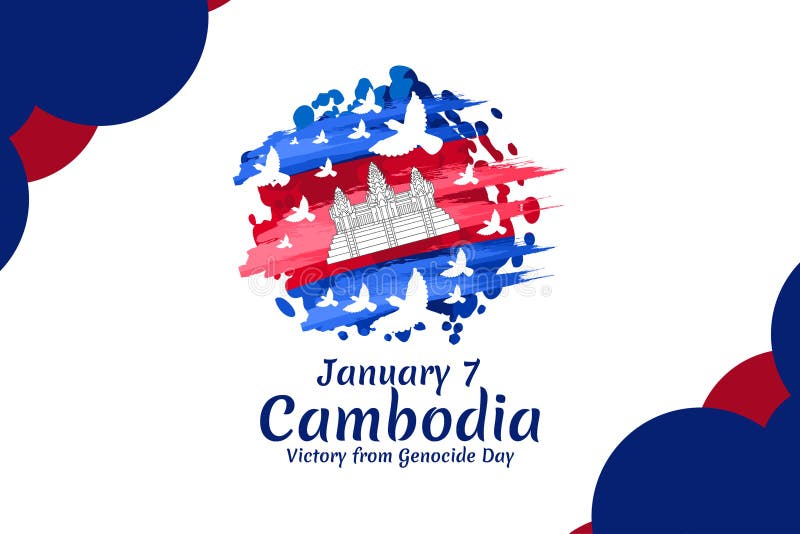 January 7, Victory Over Genocide Day of Cambodia Vector Illustration ...