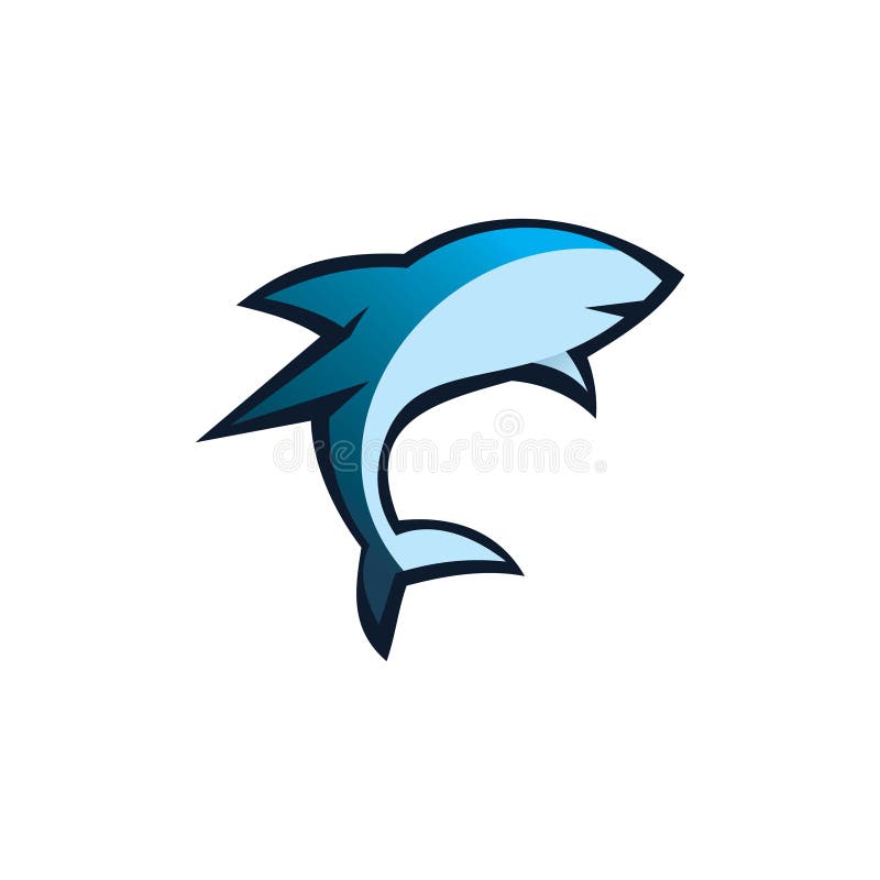 Blue Shark Mascot Logo Design Stock Vector - Illustration of corporate ...