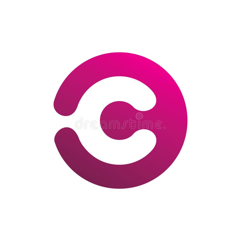 Circle Initial C Letter Logo Design Stock Vector - Illustration of ...