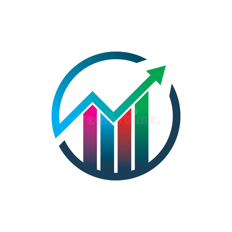 Full Color Circle Business Chart Logo Design Stock Vector ...
