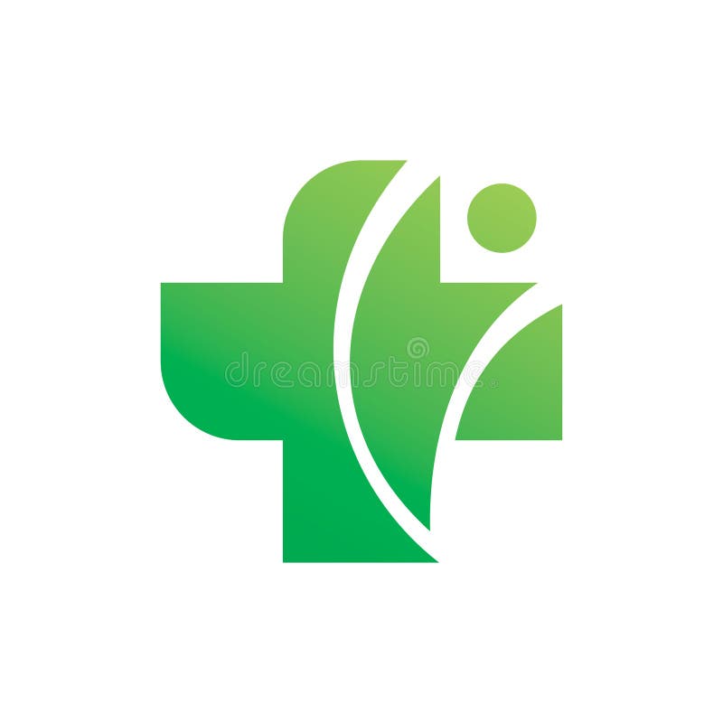 Green Medical People Community Plus Logo Design Stock Vector ...