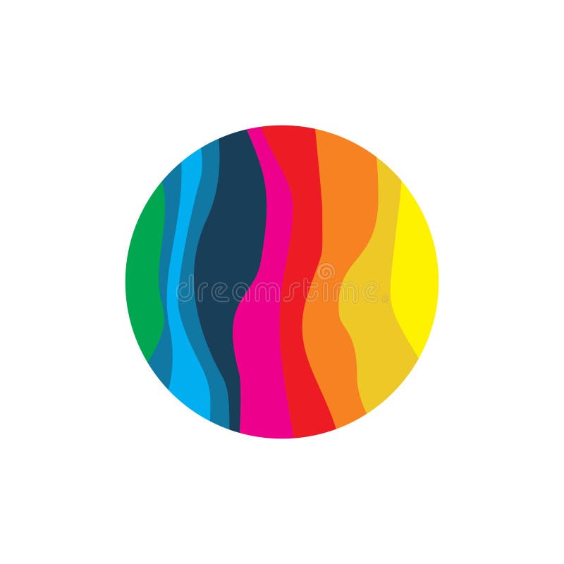 Full Color Circle Logo Design Stock Vector - Illustration of idea ...