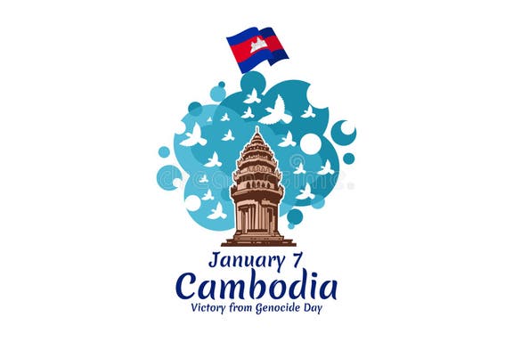 January 7, Victory Over Genocide Day of Cambodia Vector Illustration ...