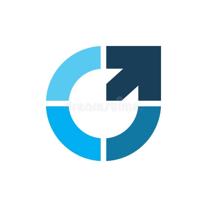 Bue Color Graphic Arrow Logo Design Stock Vector - Illustration of ...