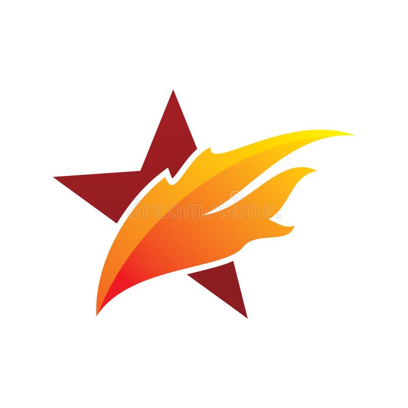Star Fire Flame Logo Design Stock Vector - Illustration of abstract ...