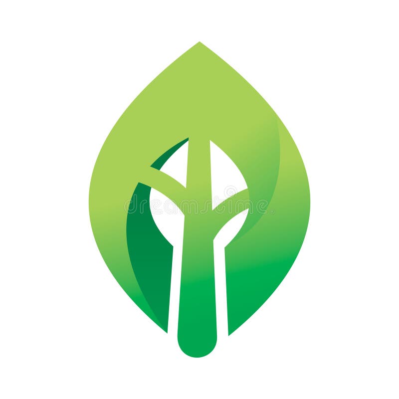 Modern 3d Nature Leaf Tree Logo Design Stock Vector - Illustration of ...