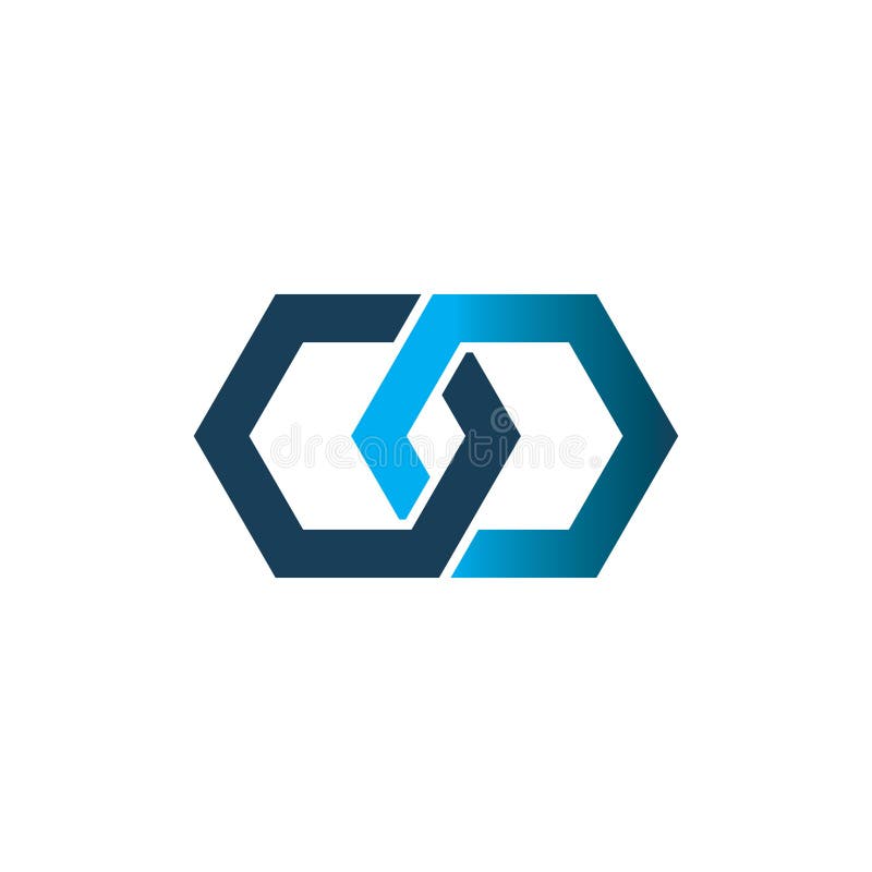 Infinity Hexagon Color Line Chain Logo Design Stock Vector ...