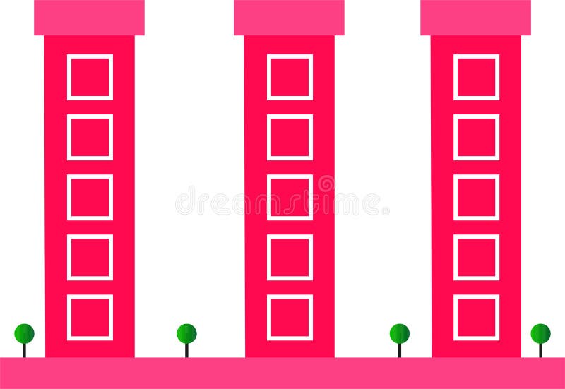 New City. Urban Buildings Vector Illustration Stock Vector ...