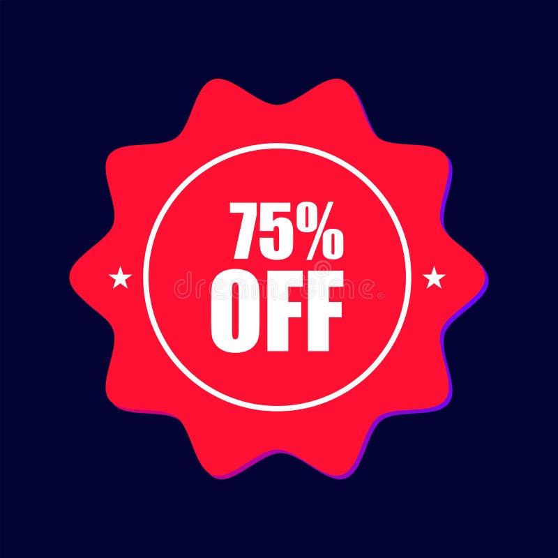 Discount Up To 75 Off Label Vector Template Design Illustration Stock ...