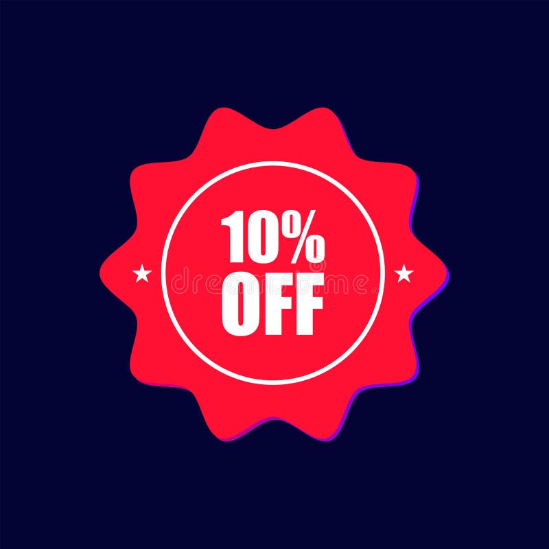 Discount Up To 10 Off Label Vector Template Design Illustration Stock ...