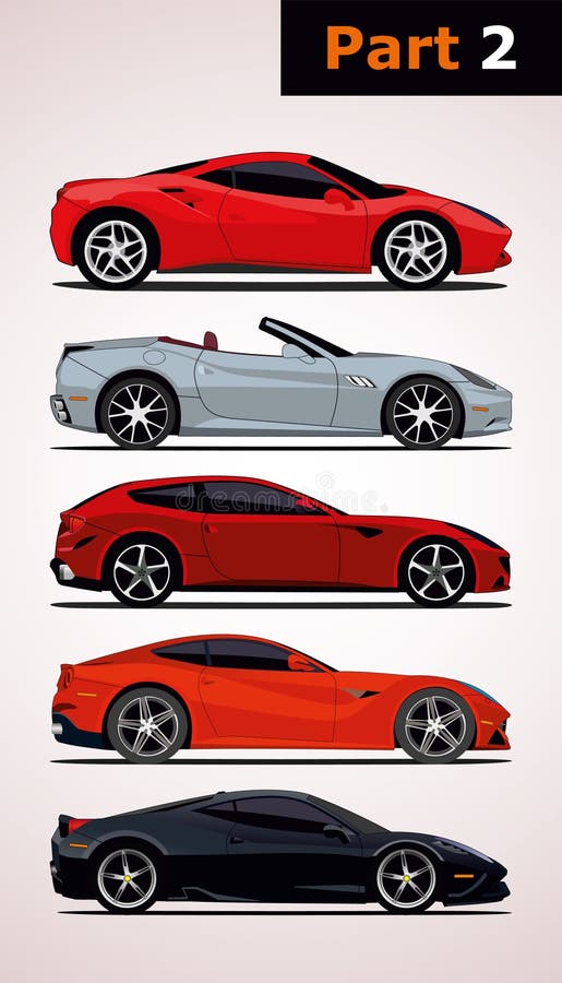 Vector set of car models stock vector. Illustration of transport ...