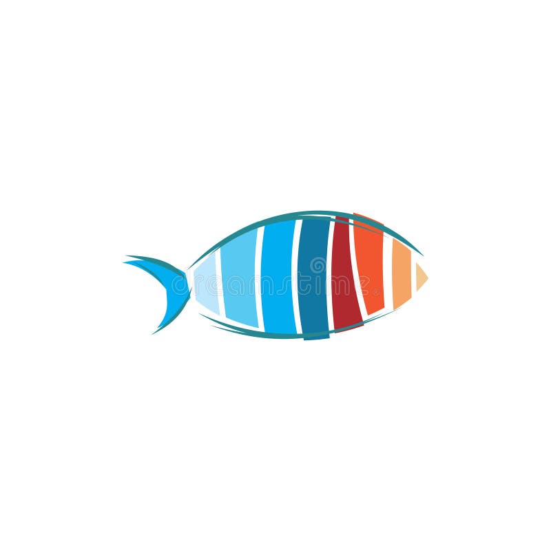 Fish art shape logo design stock vector. Illustration of media - 237541890