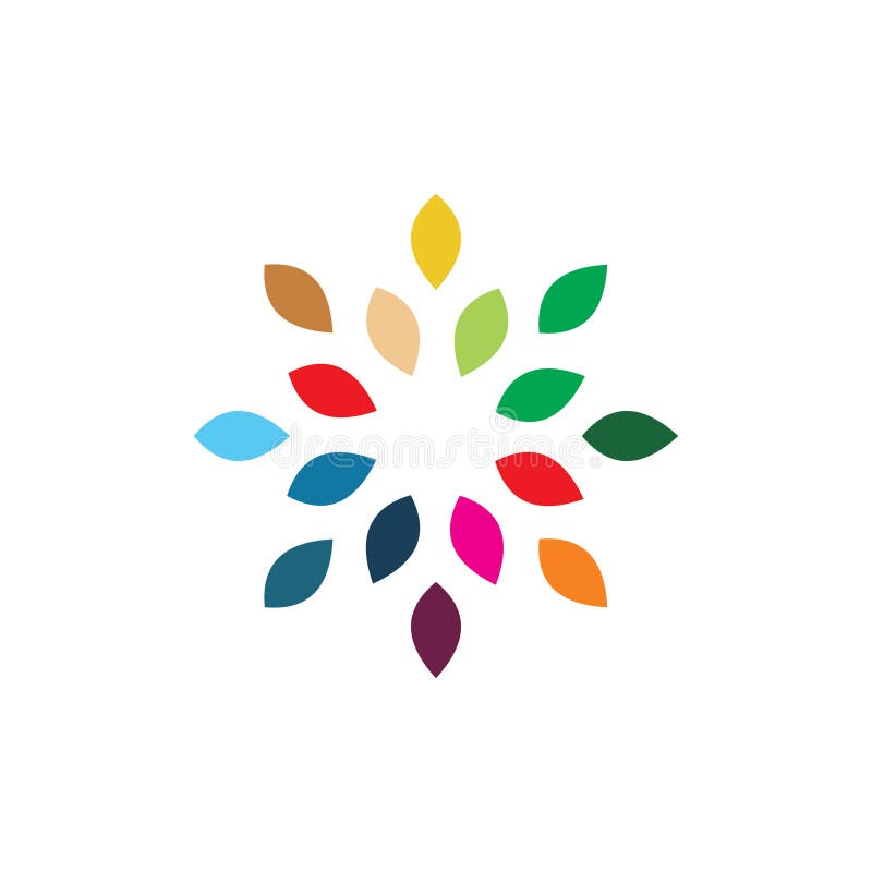 Full Color Leaf Star Logo Design Stock Vector - Illustration of ...